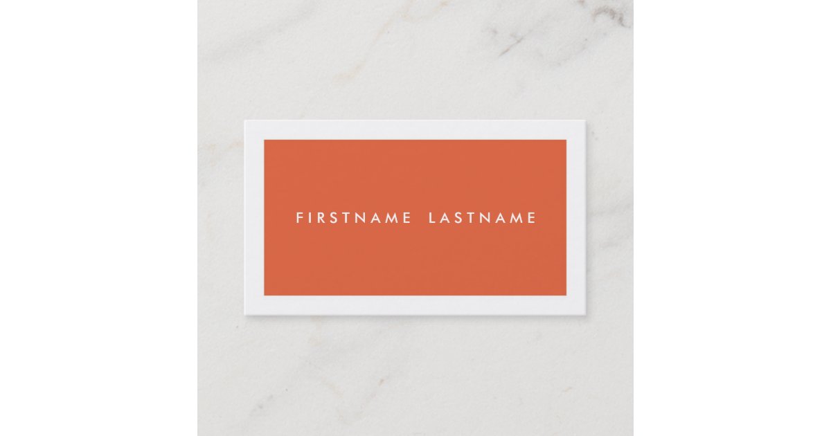 Personal Networking Business Cards in Orange | Zazzle