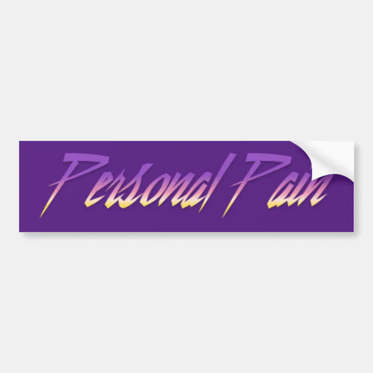 Personal Pain Sticker | Zazzle