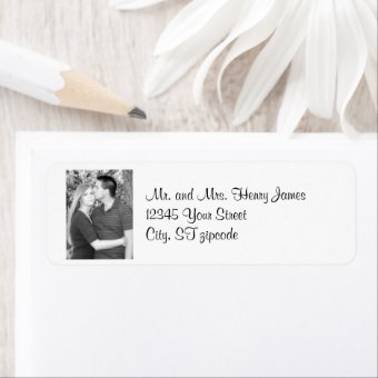 personal photo address label | Zazzle