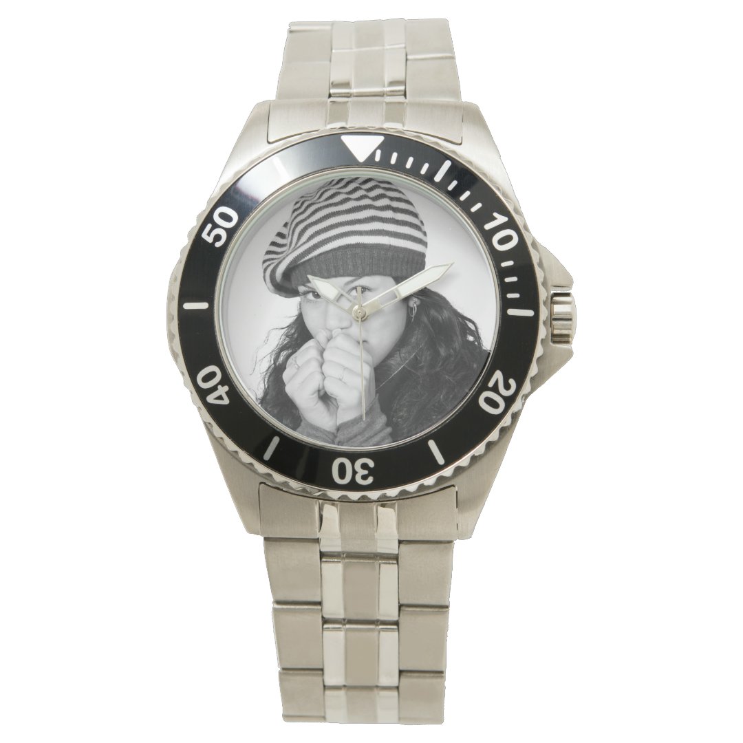 Personal Photo Template Wrist Watch | Zazzle