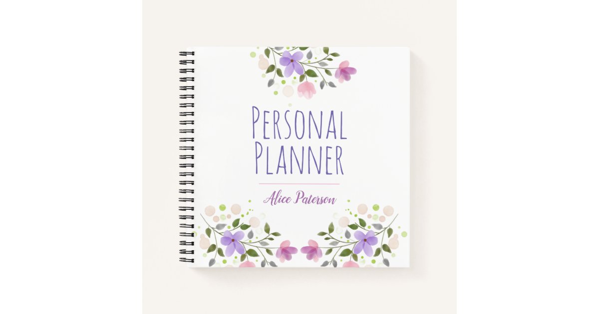 Personal Planner with Owner's Name Notebook | Zazzle