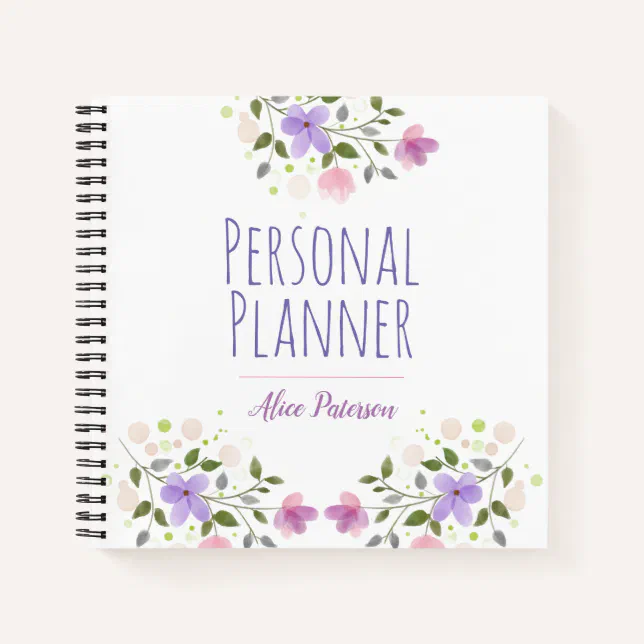 Personal Planner with Owner's Name Notebook | Zazzle