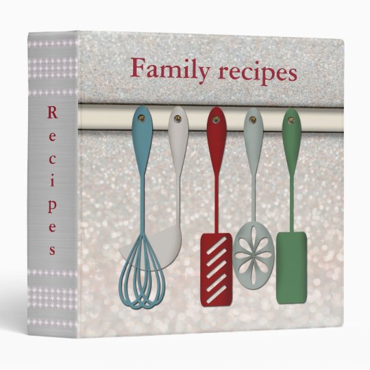 Personal recipe book cookbook family favorite 3 ring binder | Zazzle.com