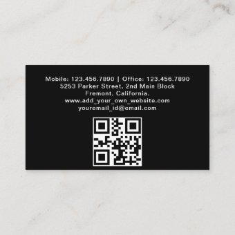 Personal Ride Sharing Uber Driver QR code Business Card | Zazzle