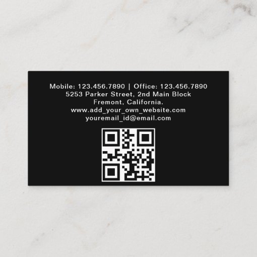 Personal Ride Sharing Uber Driver QR code Business Card | Zazzle