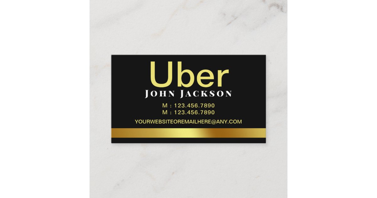 Personal Ride Sharing Uber Driver QR code Business Card | Zazzle