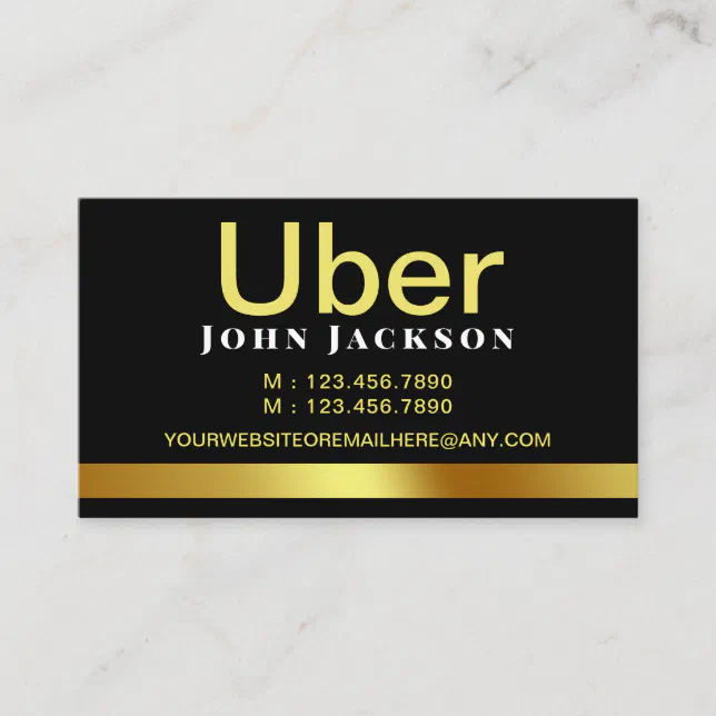 Personal Ride Sharing Uber Driver QR code Business Card | Zazzle