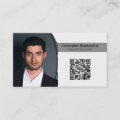 Personal Security Custom Oval Photo QR Code Business Card | Zazzle