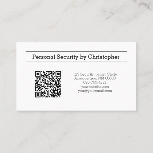 Personal Security Custom Oval Photo QR Code Business Card | Zazzle