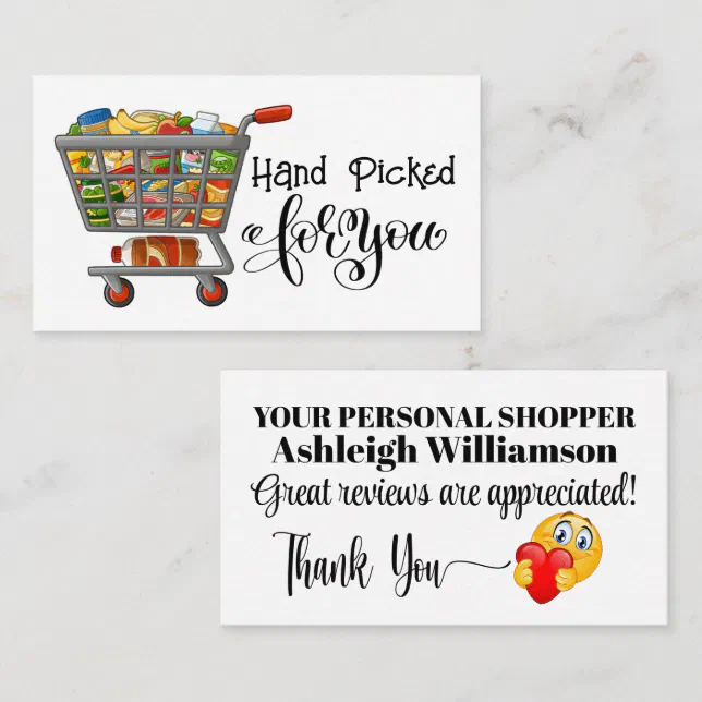 PERSONAL SHOPPER Business Card | Zazzle