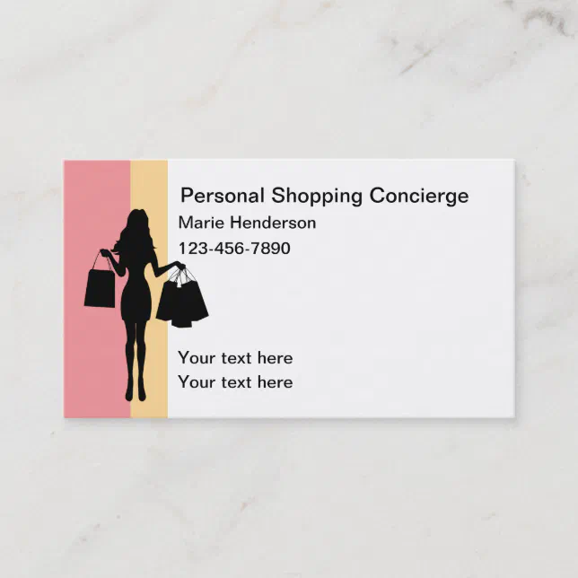 Personal Shopping Concierge Business Card | Zazzle