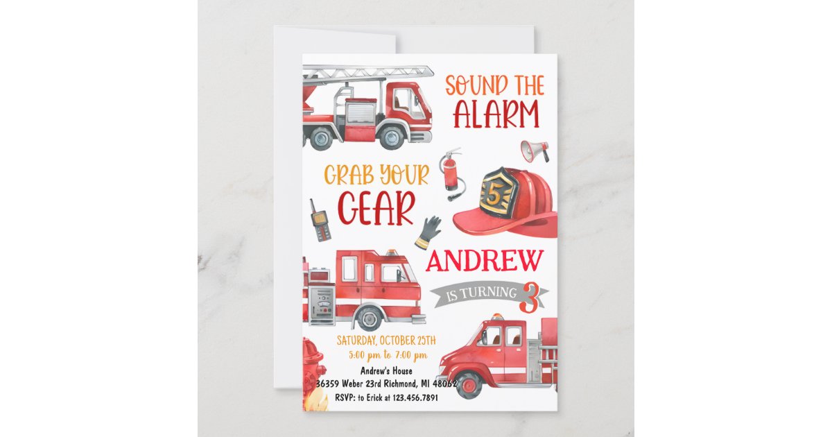 Personal Sound The Alarm Birthday Invitation | Zazzle