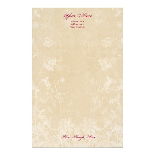 Personal Stationery Letterhead, Classy Cream | Zazzle