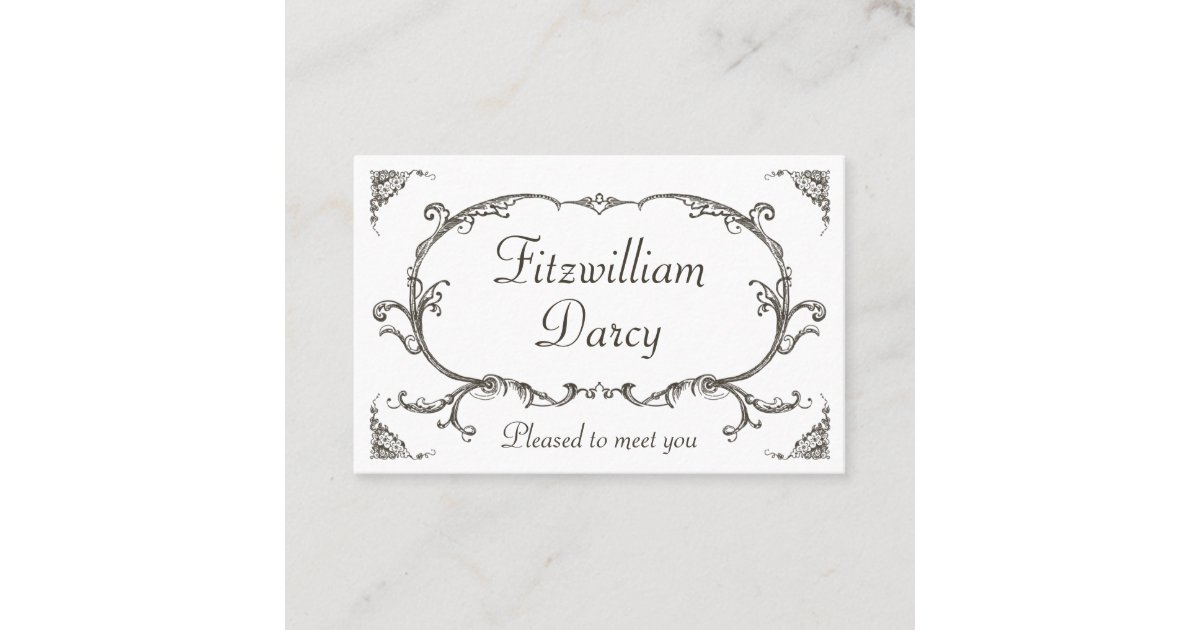 Personal Student Vintage Victorian Style Business Card | Zazzle