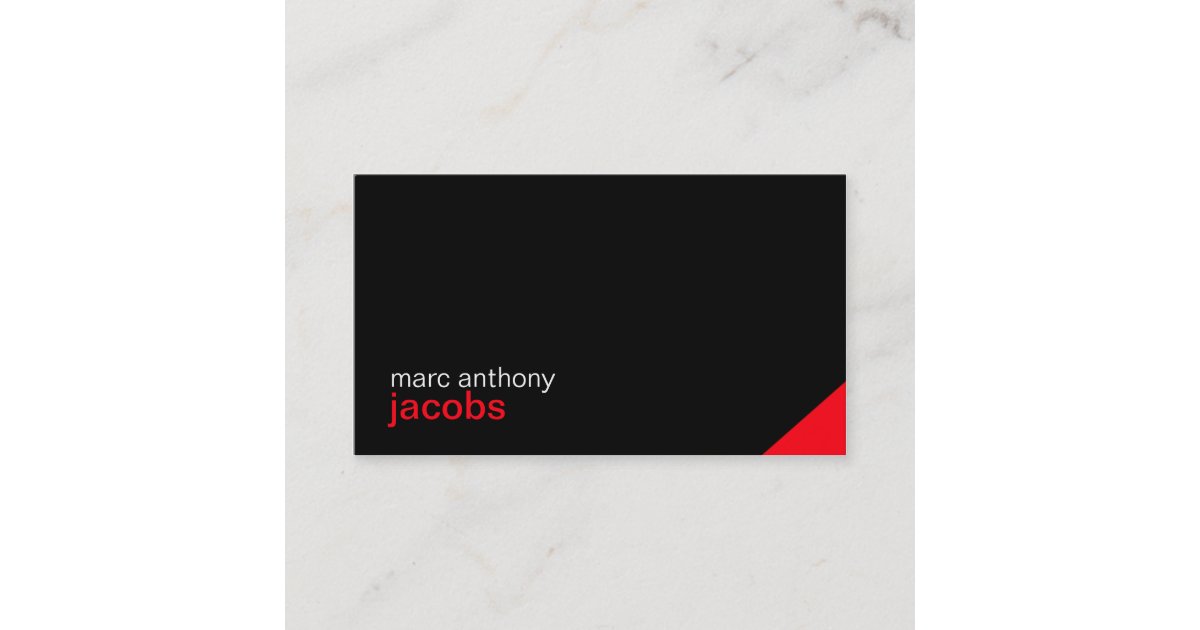 Personal Stylish Minimal Business Card 01 - Red | Zazzle