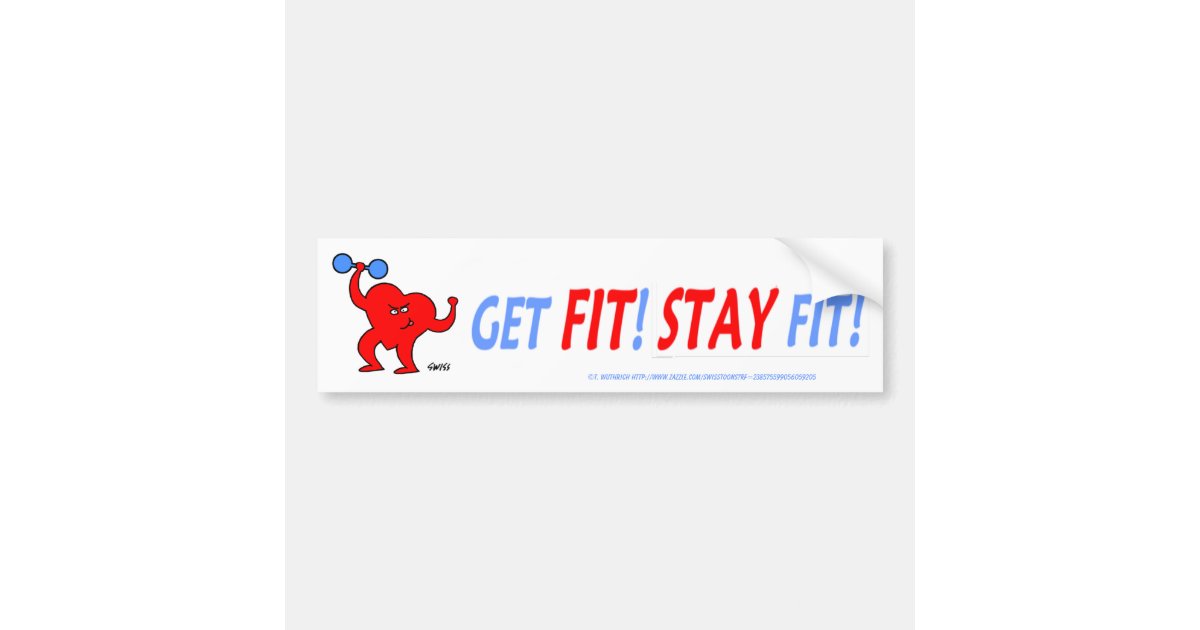 Personal Trainer Aerobics Instructor Heart Health Bumper Sticker | Zazzle