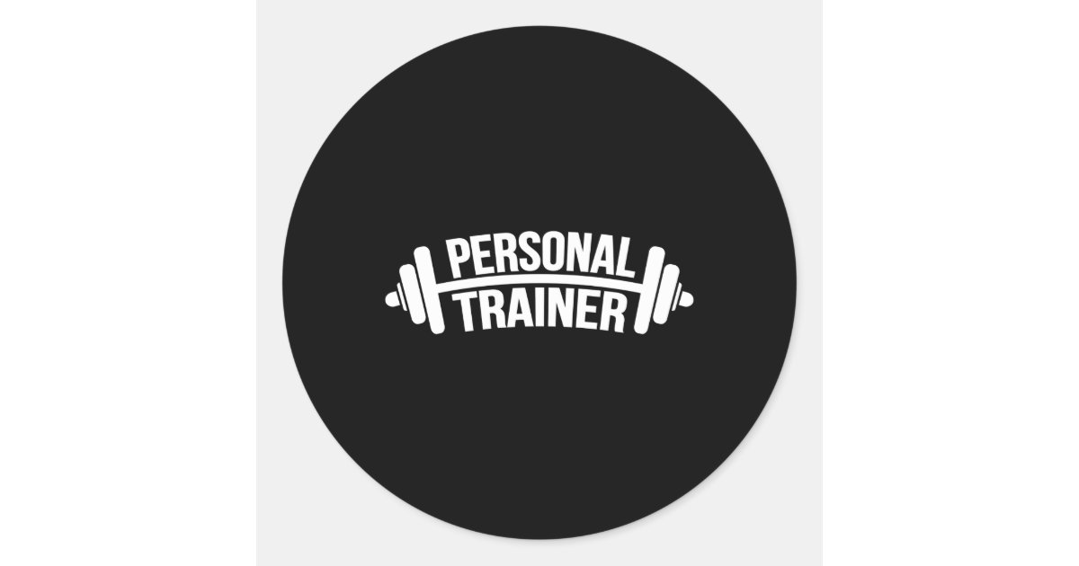 Personal Trainer Barbell Personal Training Classic Round Sticker | Zazzle