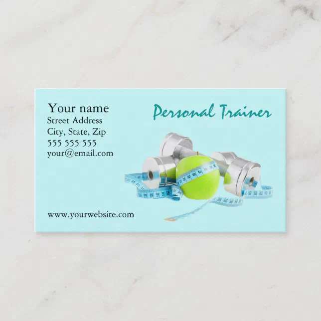 Personal Trainer business card | Zazzle