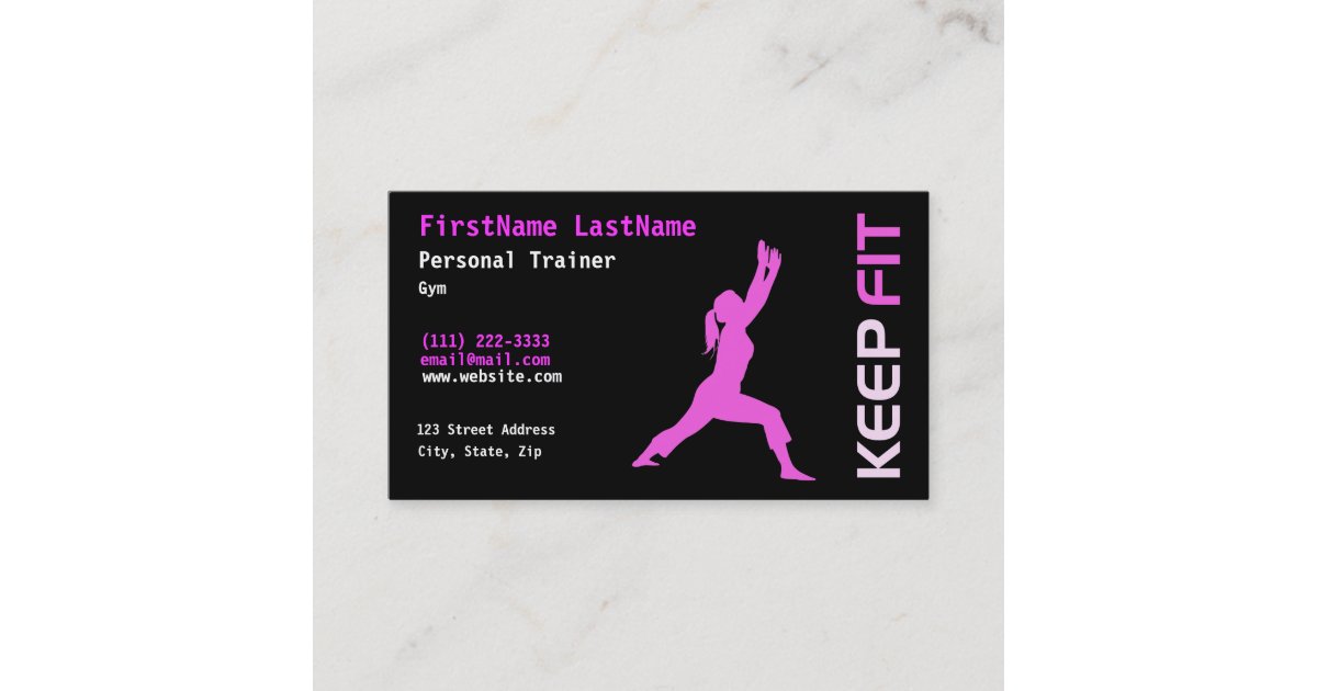 Personal Trainer Business Card | Zazzle