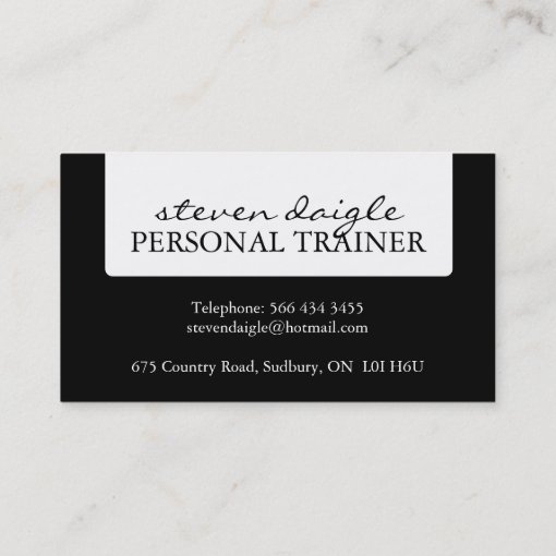 Personal Trainer Business Card | Zazzle