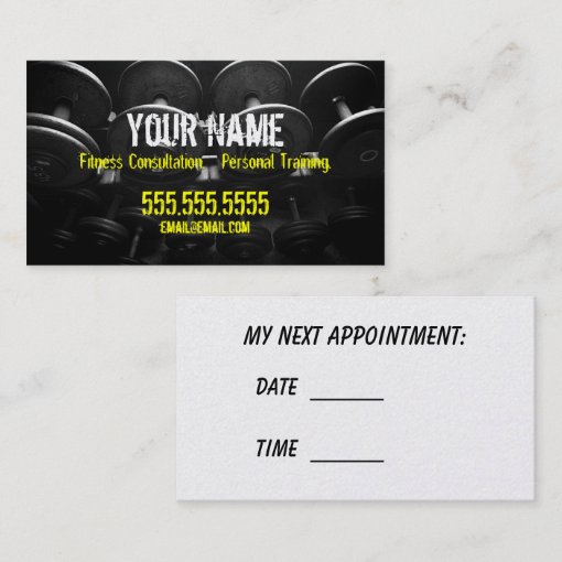 Personal Trainer Business Card | Zazzle