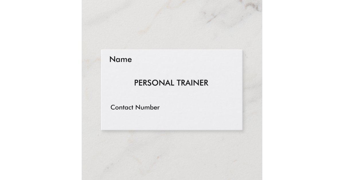 PERSONAL TRAINER Card | Zazzle