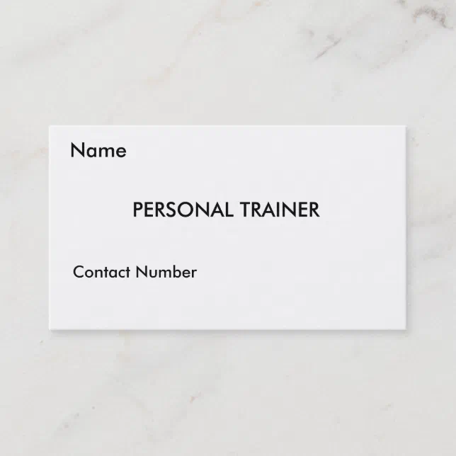 PERSONAL TRAINER Card | Zazzle