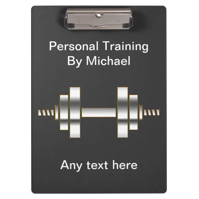 Personal Trainer Custom Clipboard | Zazzle