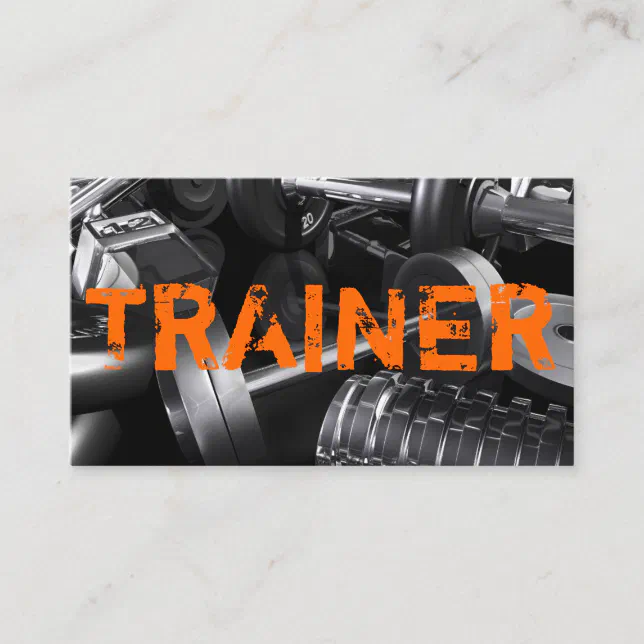 Personal Trainer Exercise Gym Fitness Business Business Card | Zazzle