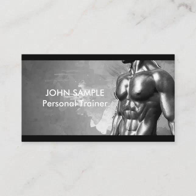 Personal Trainer Fitness Bodybuilding Business Card | Zazzle