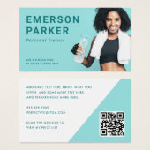 Personal trainer fitness coach photo business card | Zazzle