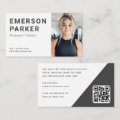 Personal trainer fitness coach photo business card | Zazzle