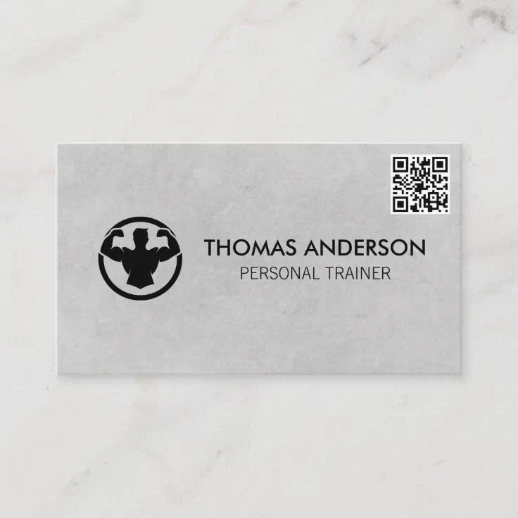 Personal Trainer | Fitness Coach | QR Code Business Card | Zazzle