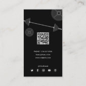 Personal Trainer Fitness Dumbbell QR Code Business Card | Zazzle