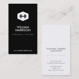 PERSONAL TRAINER, FITNESS INSTRUCTOR LOGO BUSINESS CARD | Zazzle