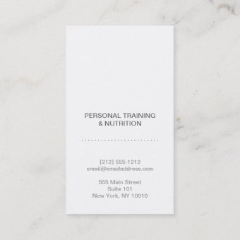 PERSONAL TRAINER, FITNESS INSTRUCTOR LOGO BUSINESS CARD | Zazzle