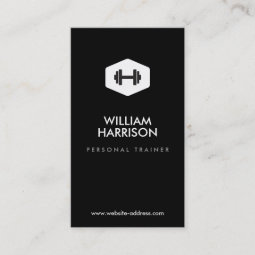 PERSONAL TRAINER, FITNESS INSTRUCTOR LOGO BUSINESS CARD | Zazzle