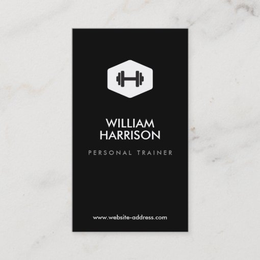 PERSONAL TRAINER, FITNESS INSTRUCTOR LOGO BUSINESS CARD | Zazzle