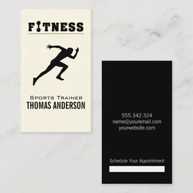 Personal Trainer / Fitness Logo Appointment Card | Zazzle