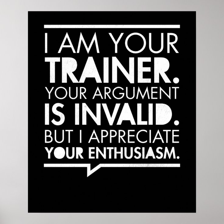 Personal Trainer Fitness Motivation Poster | Zazzle