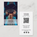Personal Trainer Fitness QR Code Social Media Business Card | Zazzle
