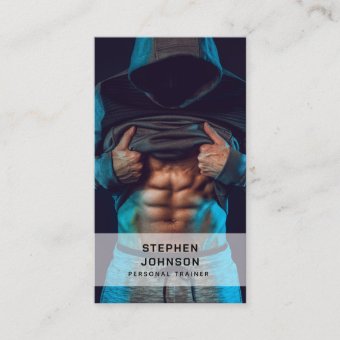 Personal Trainer Fitness QR Code Social Media Business Card | Zazzle