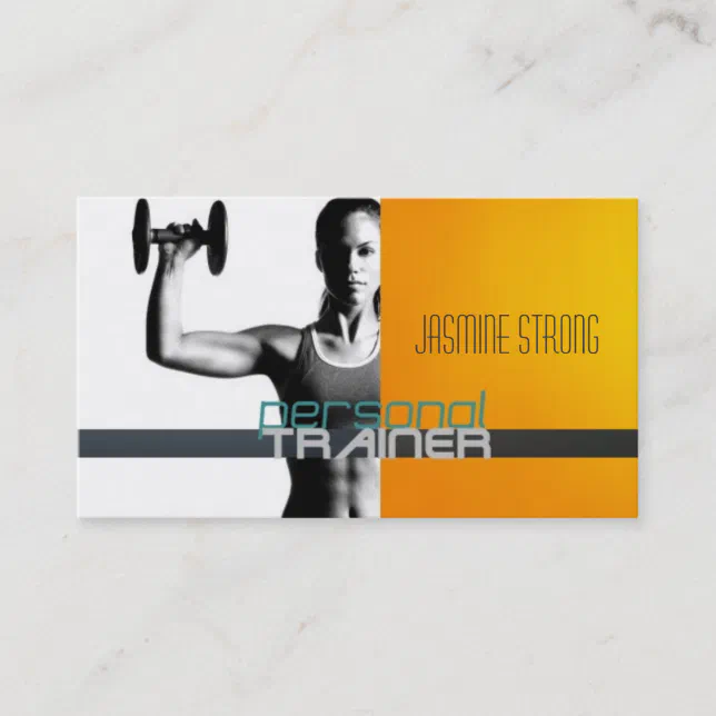 Personal Trainer, Fitness, Women, Lady, Gym Business Card | Zazzle