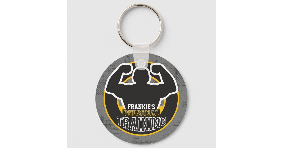 Personal Trainer GYM Power Training Fitness Custom Keychain | Zazzle