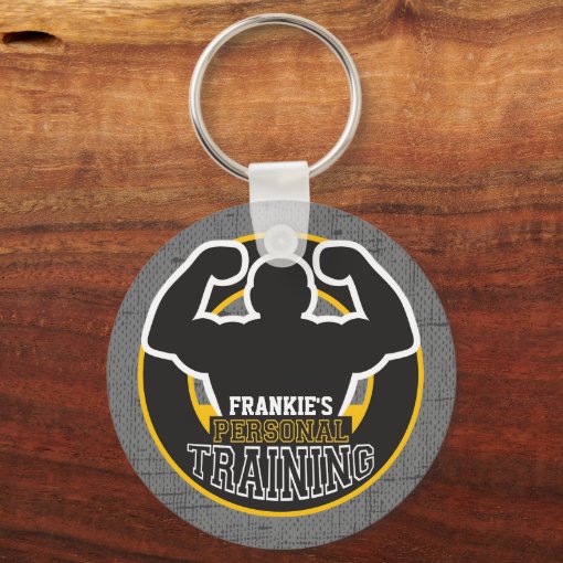 Personal Trainer GYM Power Training Fitness Custom Keychain | Zazzle