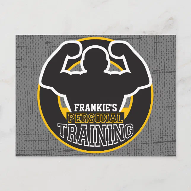 Personal Trainer GYM Power Training Fitness Custom Postcard | Zazzle