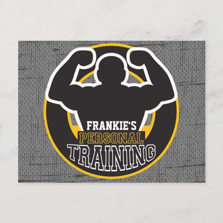 Personal Trainer GYM Power Training Fitness Custom Postcard | Zazzle