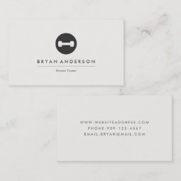 Personal Trainer Logo Business Card | Zazzle