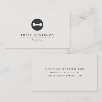 Personal Trainer Logo Business Card | Zazzle