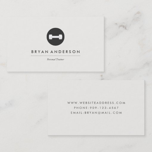 Personal Trainer Logo Business Card | Zazzle
